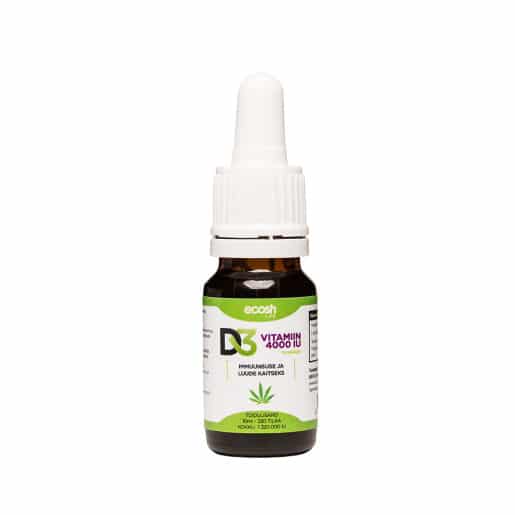 Ecosh Vitamin D3 4000 IU Drop with Hemp Oil 10ml - Looduspere Organic Shop